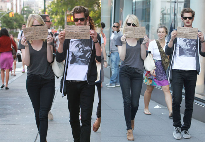 Emma Stone e Andrew Garfield fazem o bem através dos paparazzi - OFuxico
