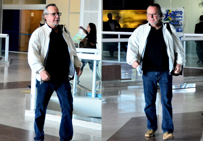 Tato Gabus Mendes viaja em manhã fria no Rio de Janeiro - OFuxico