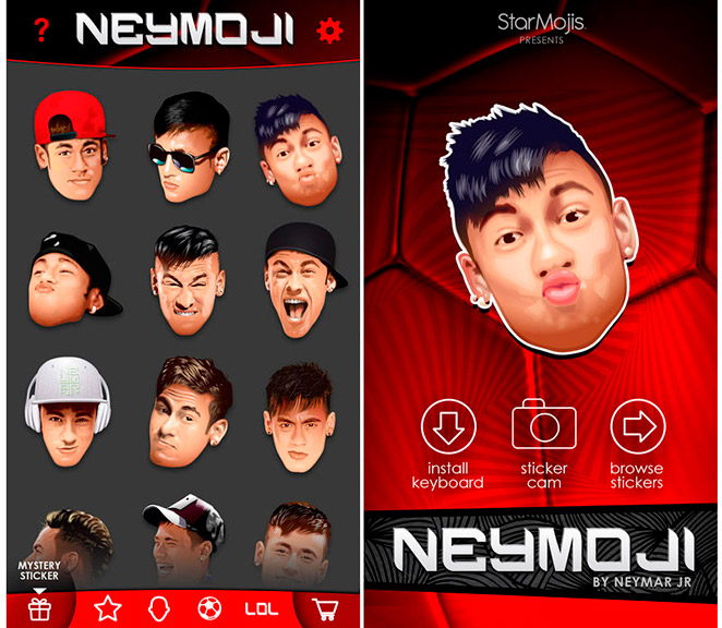 Neymar lança seus próprios emojis - OFuxico