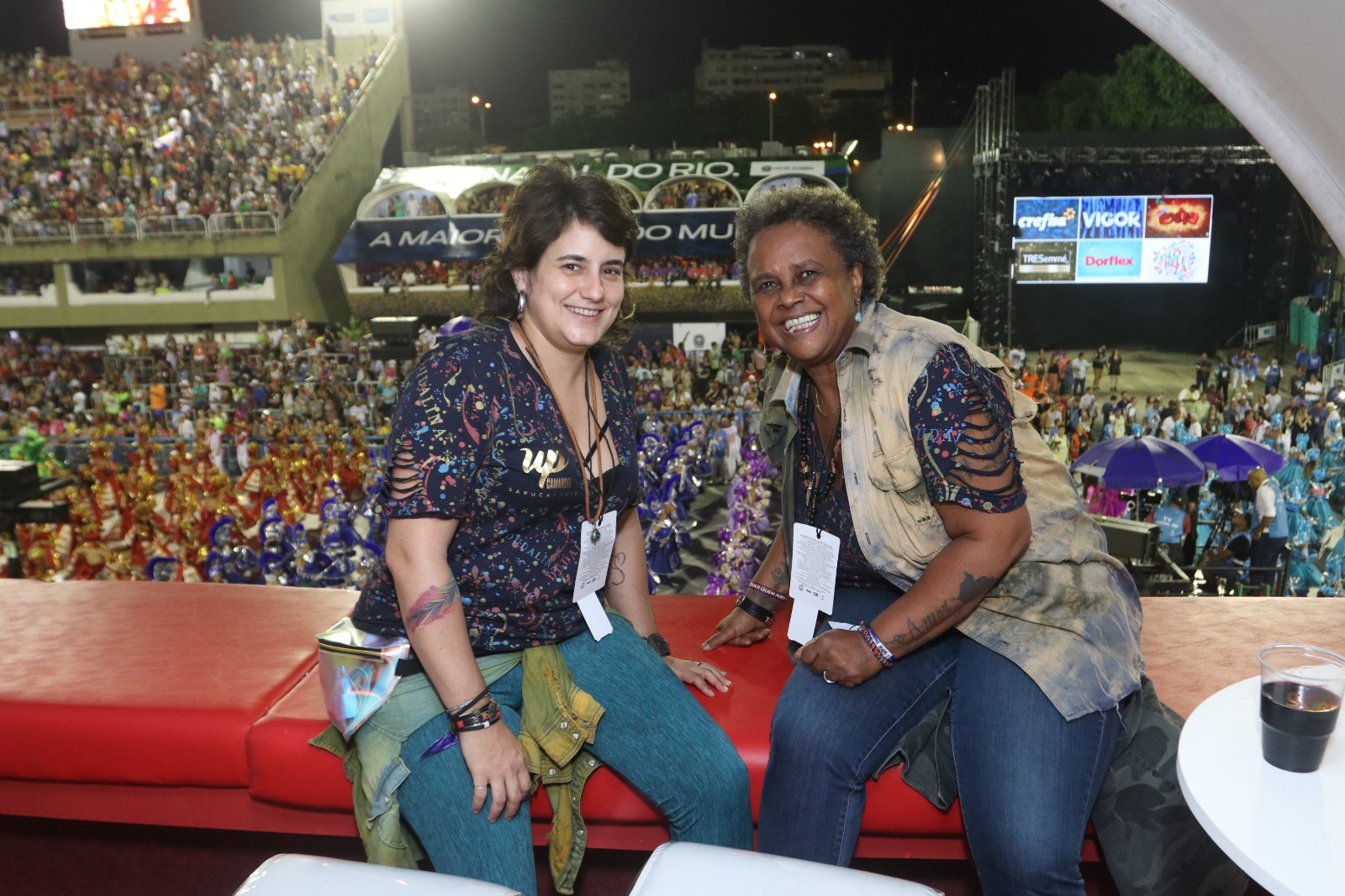 Sandra de Sá curte Camarote de Carnaval com a esposa - OFuxico