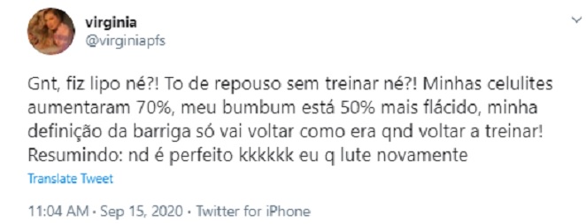Virgínia Fonseca reclama do corpo após lipo: 'Eu que lute' - OFuxico