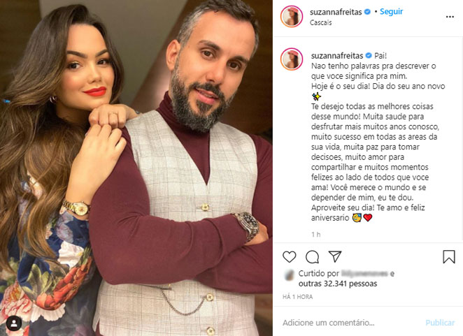Suzanna Freitas faz linda homenagem para Mico Freitas - OFuxico