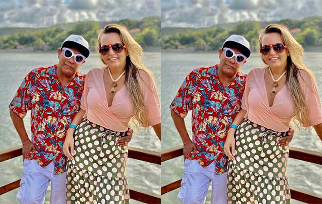 Liminha curte romance com a mulher, em passeio paradisíaco - OFuxico