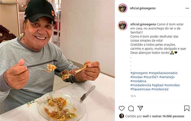 Frango capiria pra comemorar! Gino, da dupla com Geno, deixa o hospital ...