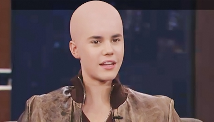 Justin Bieber aparece careca em programa de televisão - OFuxico