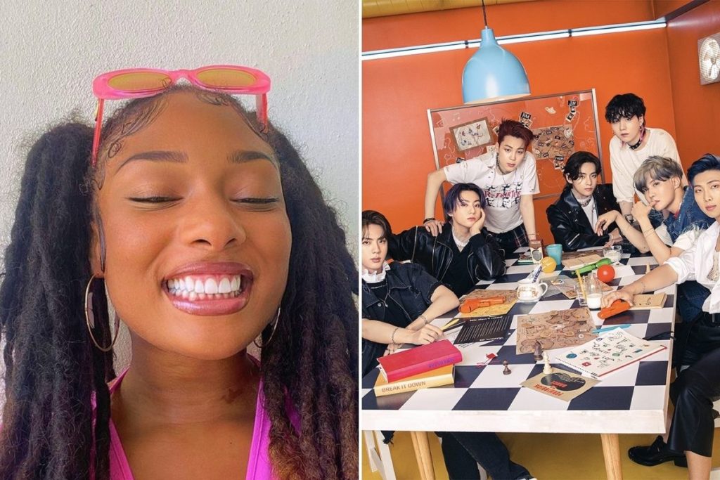 BTS e Megan Thee Stallion estão de volta e juntos no remix de "Butter"