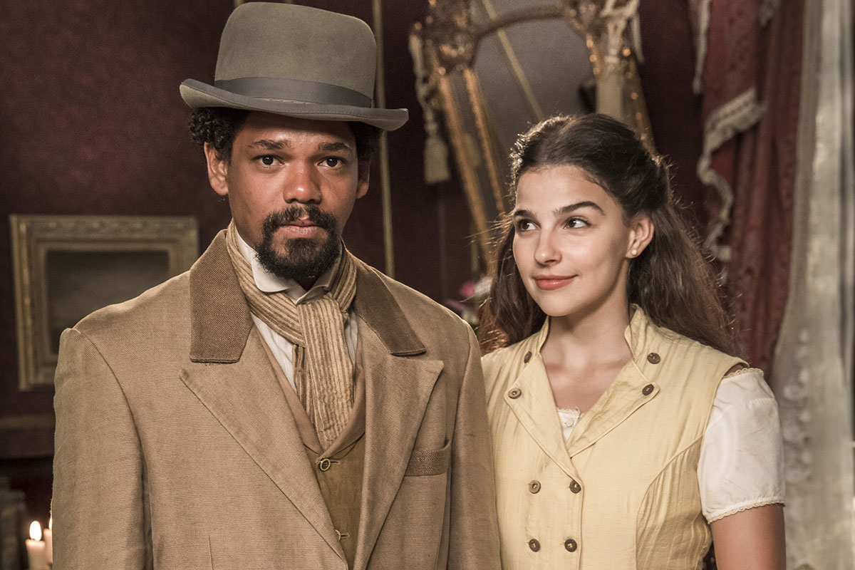 Nos Tempos do Imperador: Pilar e Samuel terminam o namoro