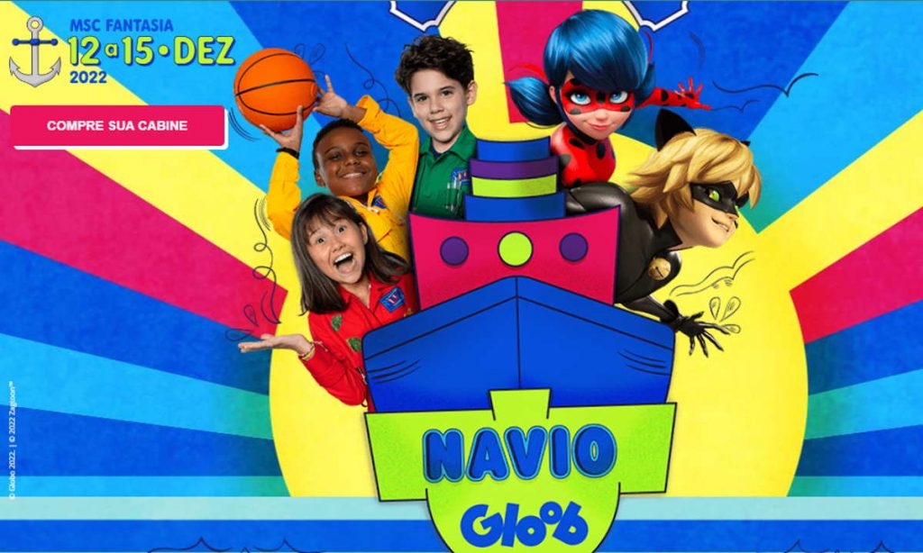 Gloob comemora 10 anos com cruzeiro temático - OFuxico