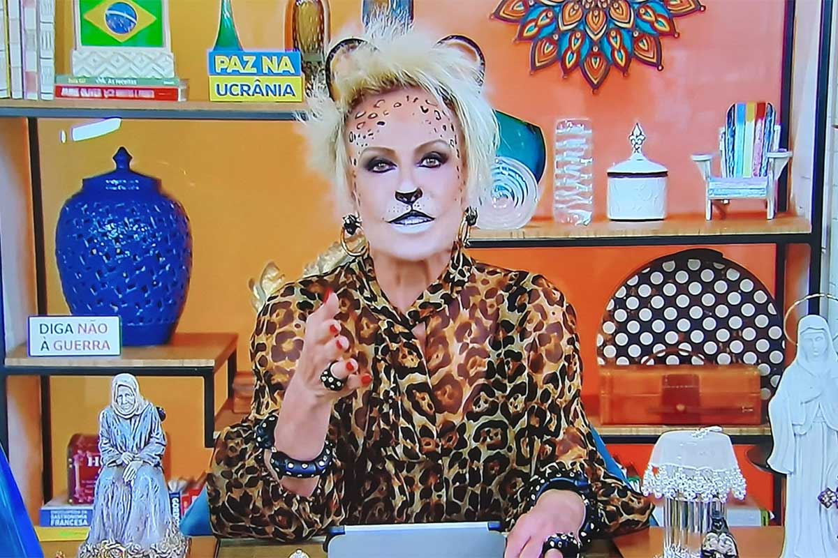 Ana Maria Marruá? Apresentadora vira onça no "Mais Você. Veja mais!