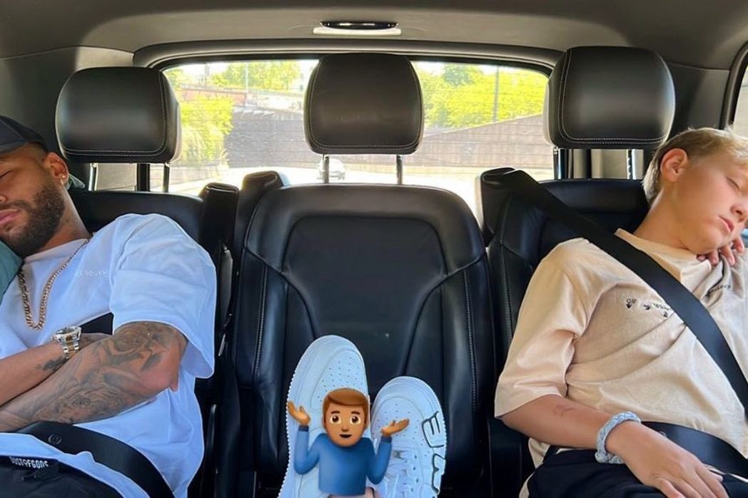 Neymar mostra momento fofo ao lado de Davi Lucca: 'Tal pai, tal filho'