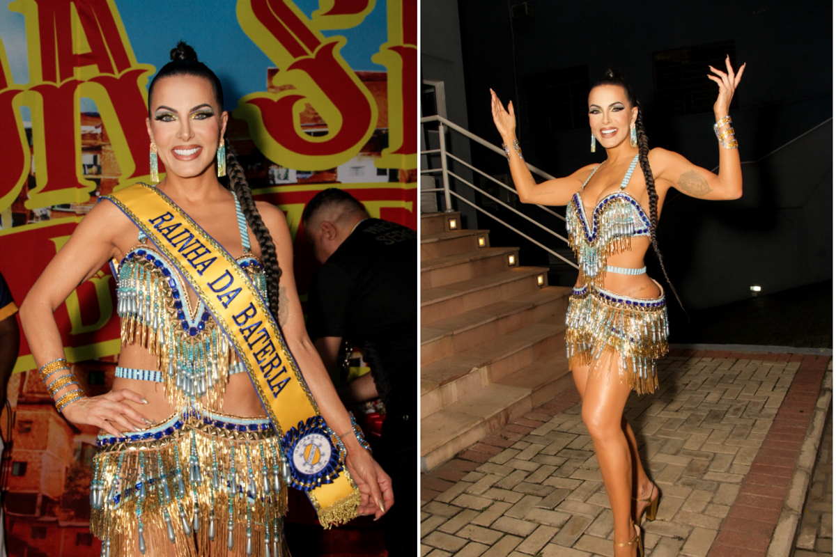 Carla Prata é coroada Rainha de Bateria da Acadêmicos do Tucuruvi