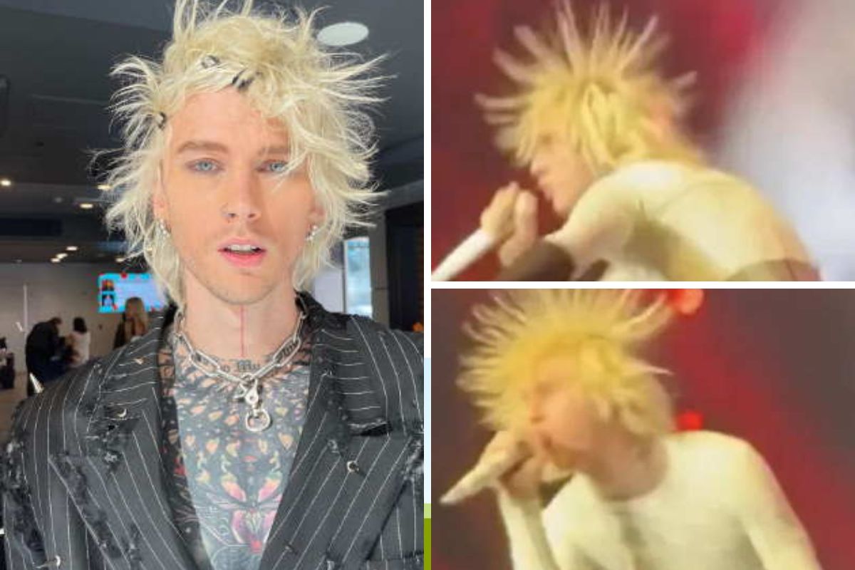 Machine Gun Kelly toma choque em show - OFuxico