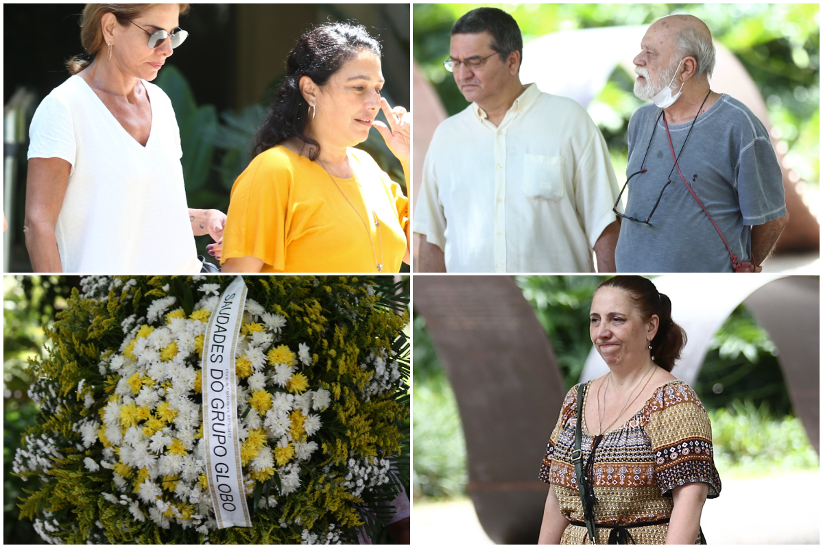 Amigos e familiares se despedem do ator Antônio Pedro em velório