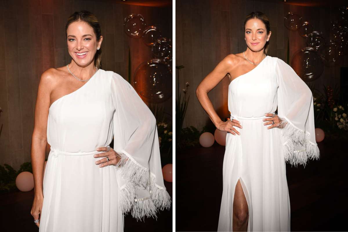 Ticiane Pinheiro brilha com look branco ao apresentar evento - OFuxico