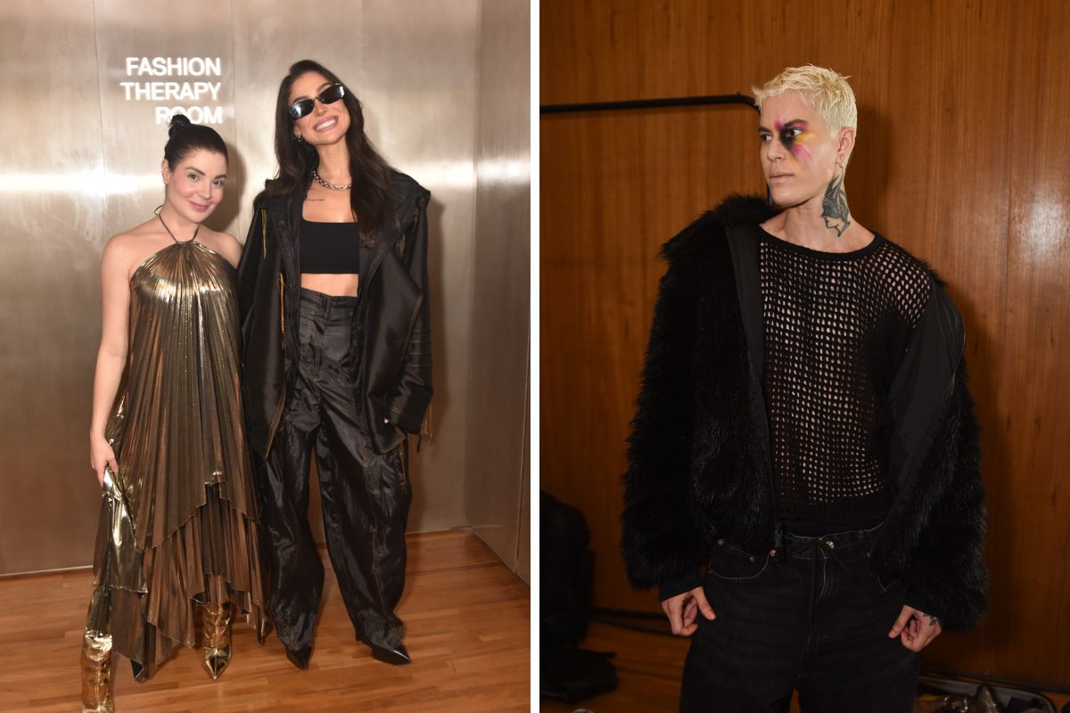 Após beijão, Bianca Andrade e Sam Porto surgem juntos em desfile