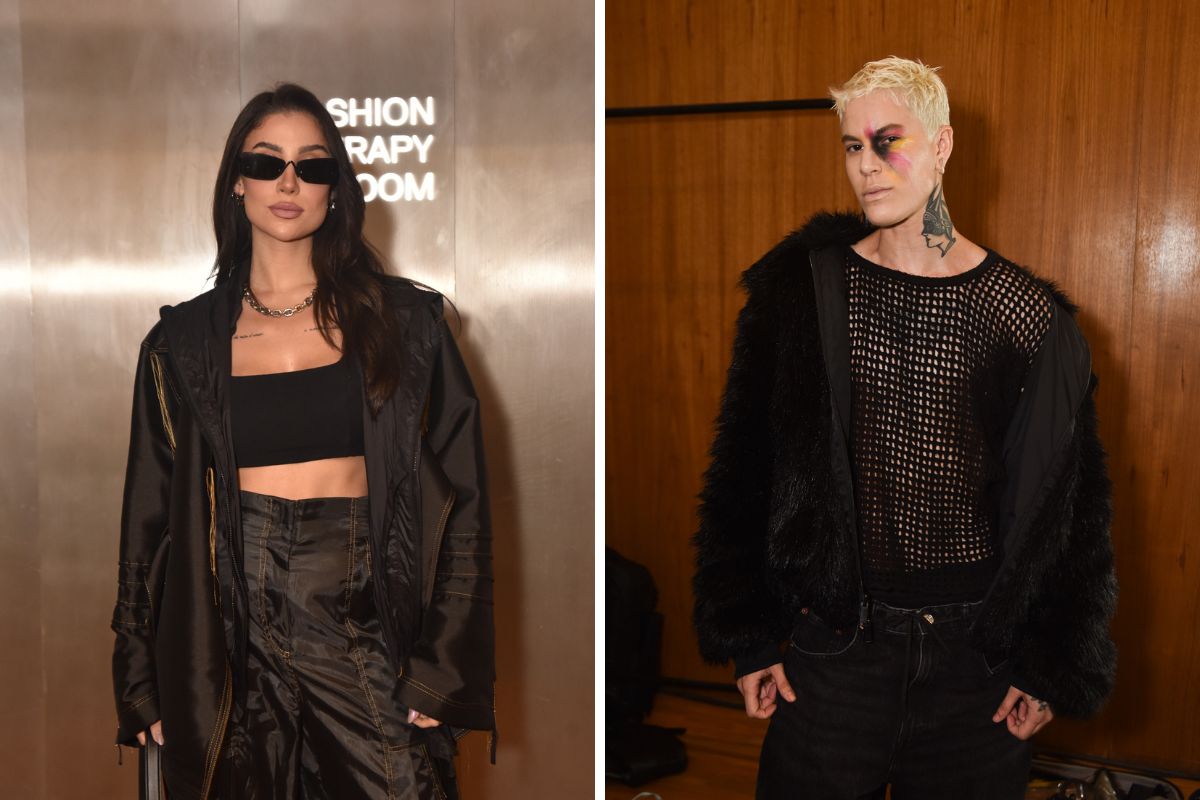 Após beijão, Bianca Andrade e Sam Porto surgem juntos em desfile