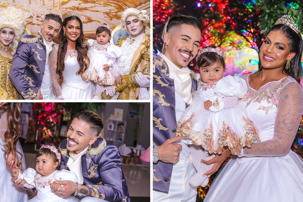 Biel e Tays Reis comemoram 1 ano da filha, Pietra, com festa de luxo