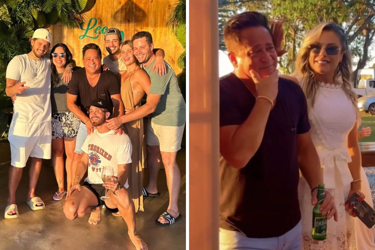 Leonardo chora em aniversário de 60 anos com presença da família