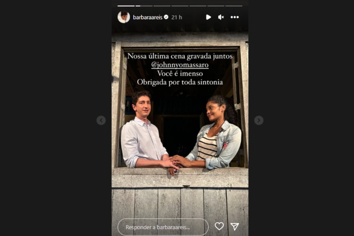 Terra e Paixão: Bárbara Reis mostra sua última cena com Johnny Massaro