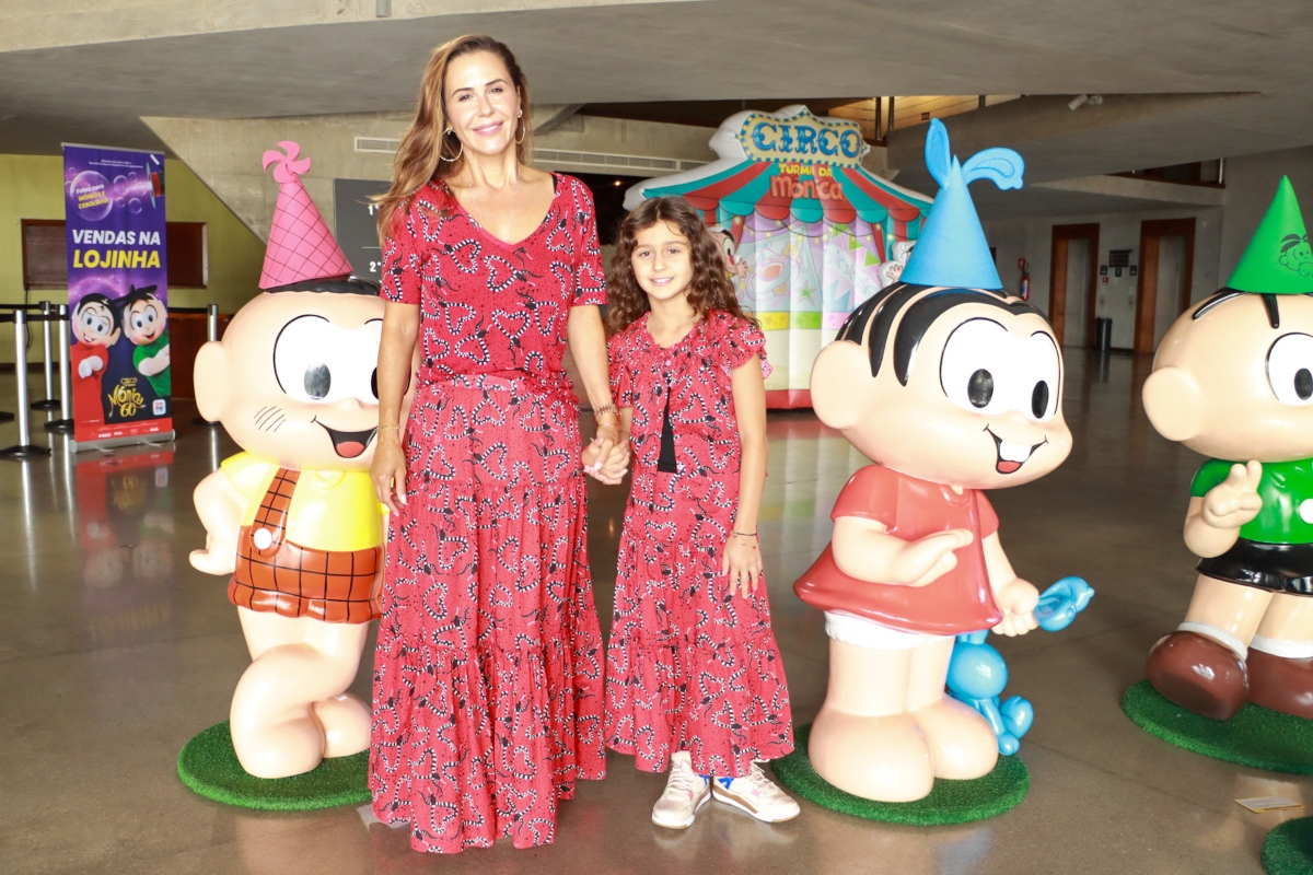 Guilhermina Guinle e vários famosos brincam no Circo Turma da Mônica