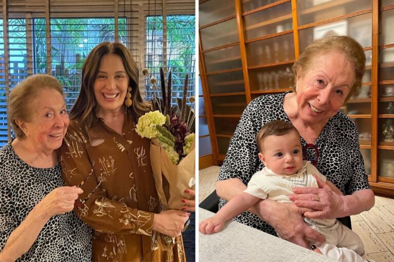 Cláudia Raia mostra último momento de Aracy Balabanian com Luca