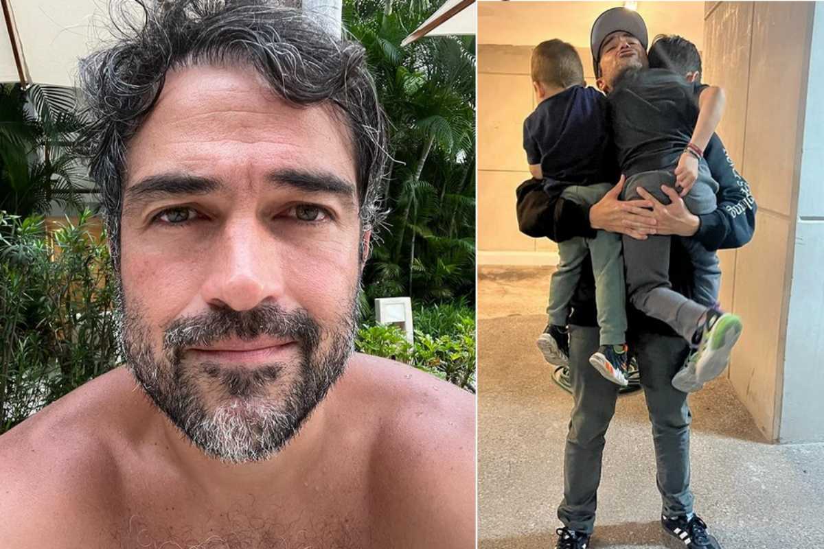 Alfonso Herrera comemora 40 anos e mostra foto rara com os filhos