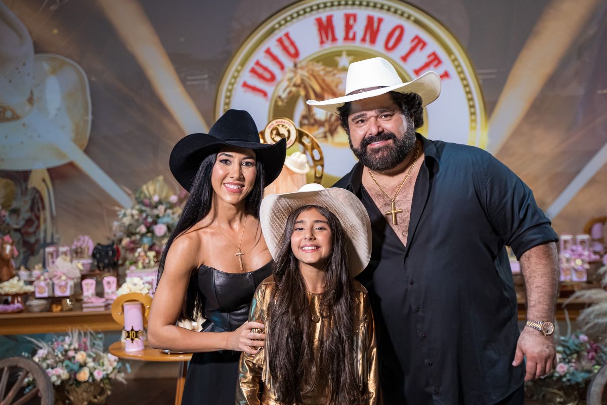 Filha de Fabiano Menotti reproduz festa de peão em aniversário