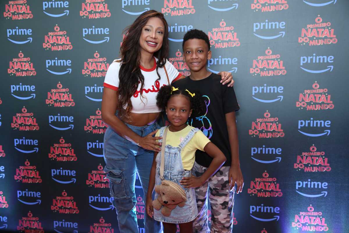 Lázaro, Ingrid e Karla surgem em pré-estreia de filme de Natal - OFuxico