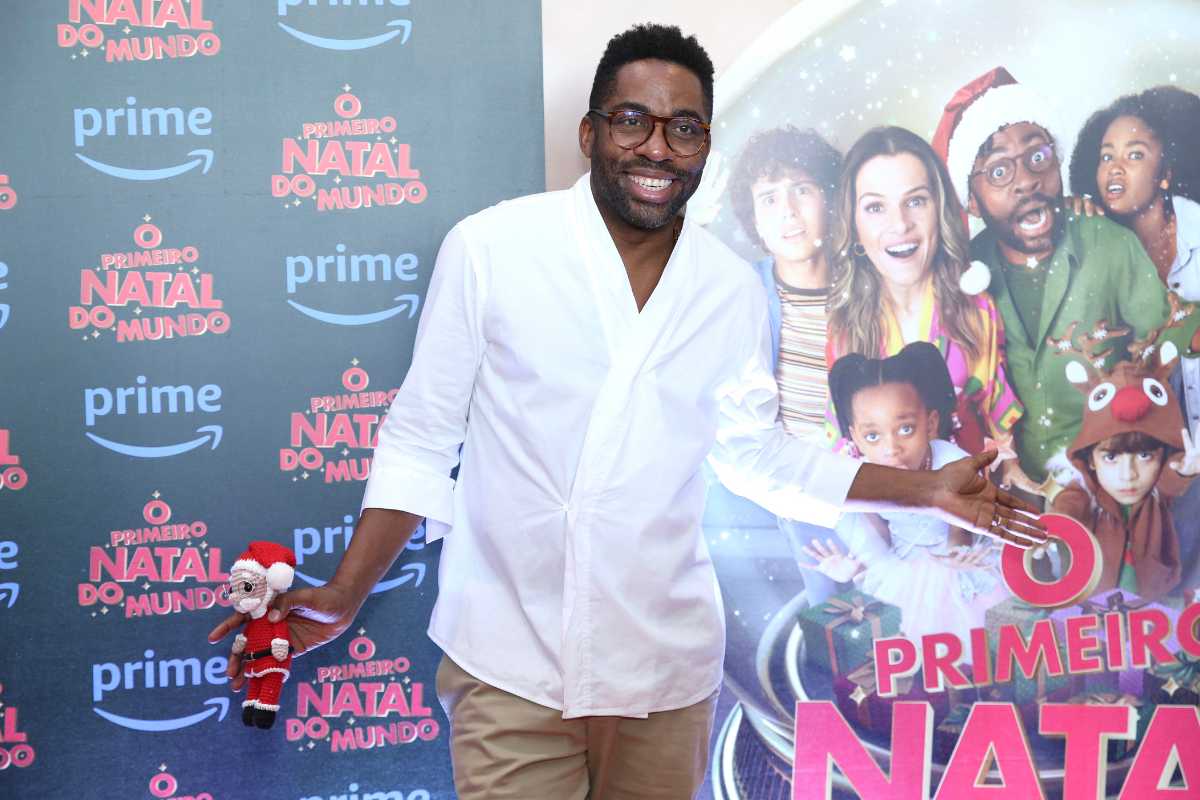 Lázaro, Ingrid e Karla surgem em pré-estreia de filme de Natal - OFuxico