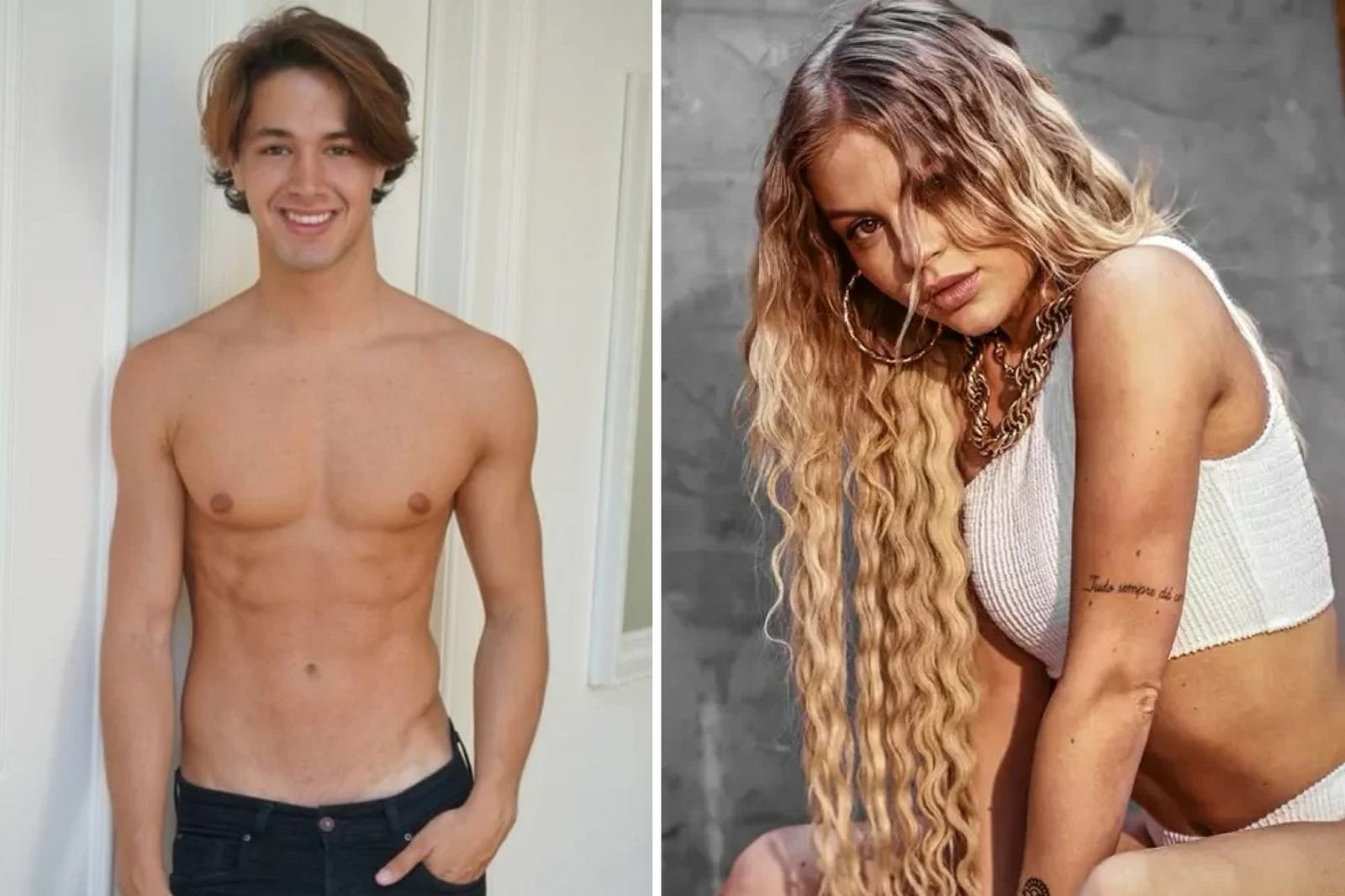 Karoline Lima, ex de Militão, e Gui Araújo são flagrados aos beijos